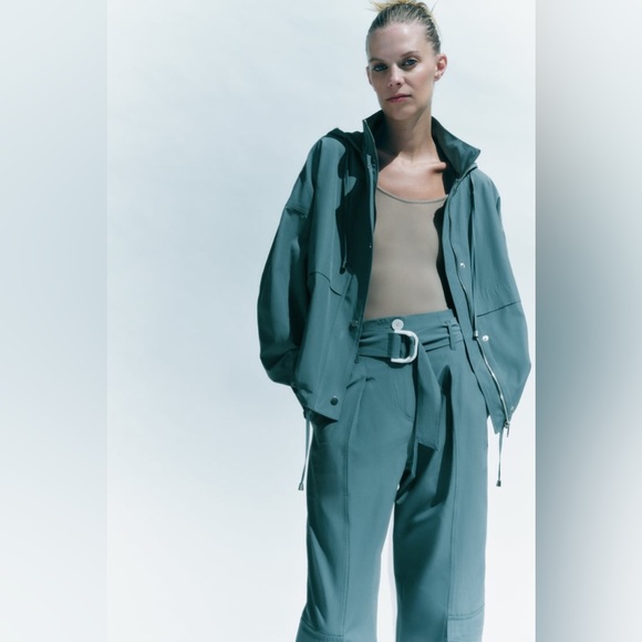Zara | Jackets & Coats | Zara Technical Jacket With Hood | Poshmark